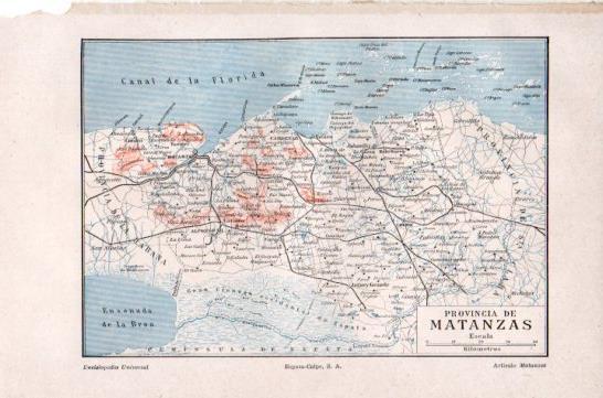 LAMINA V41560: Mapa de la provincia de Matanzas, Cuba – El Boletin